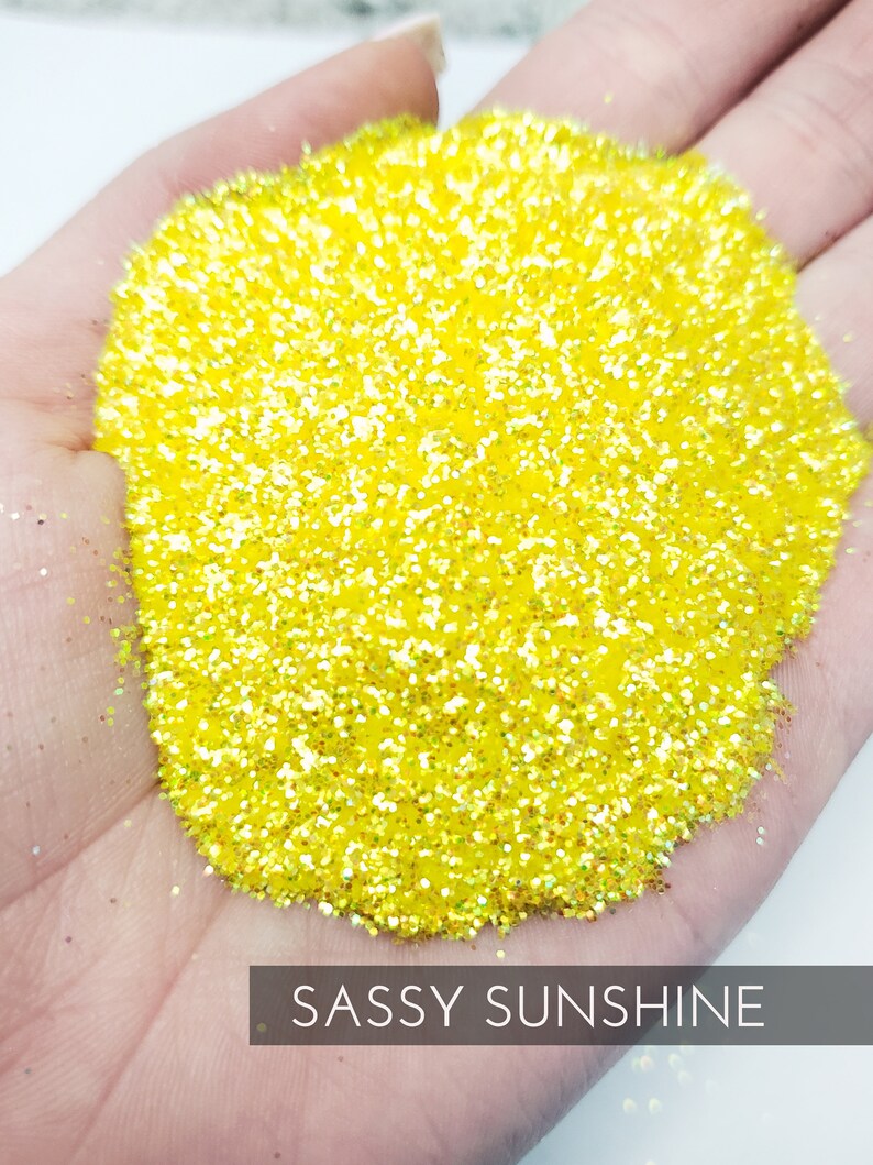 Sassy Sunshine Yellow Polyester Glitter .015 Hex Glitter - Etsy