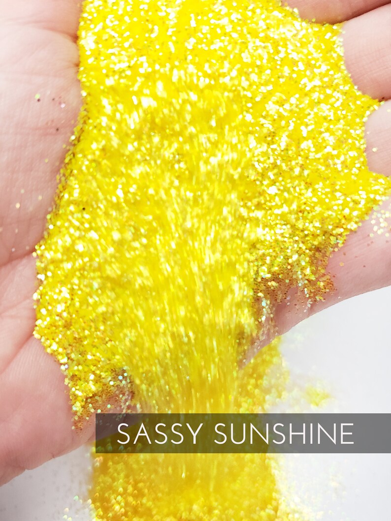 Sassy Sunshine Yellow Polyester Glitter .015 Hex Glitter - Etsy