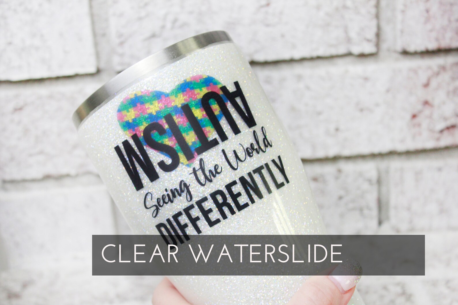 Autism Awareness Clear Waterslide Decal Autism Awareness Etsy