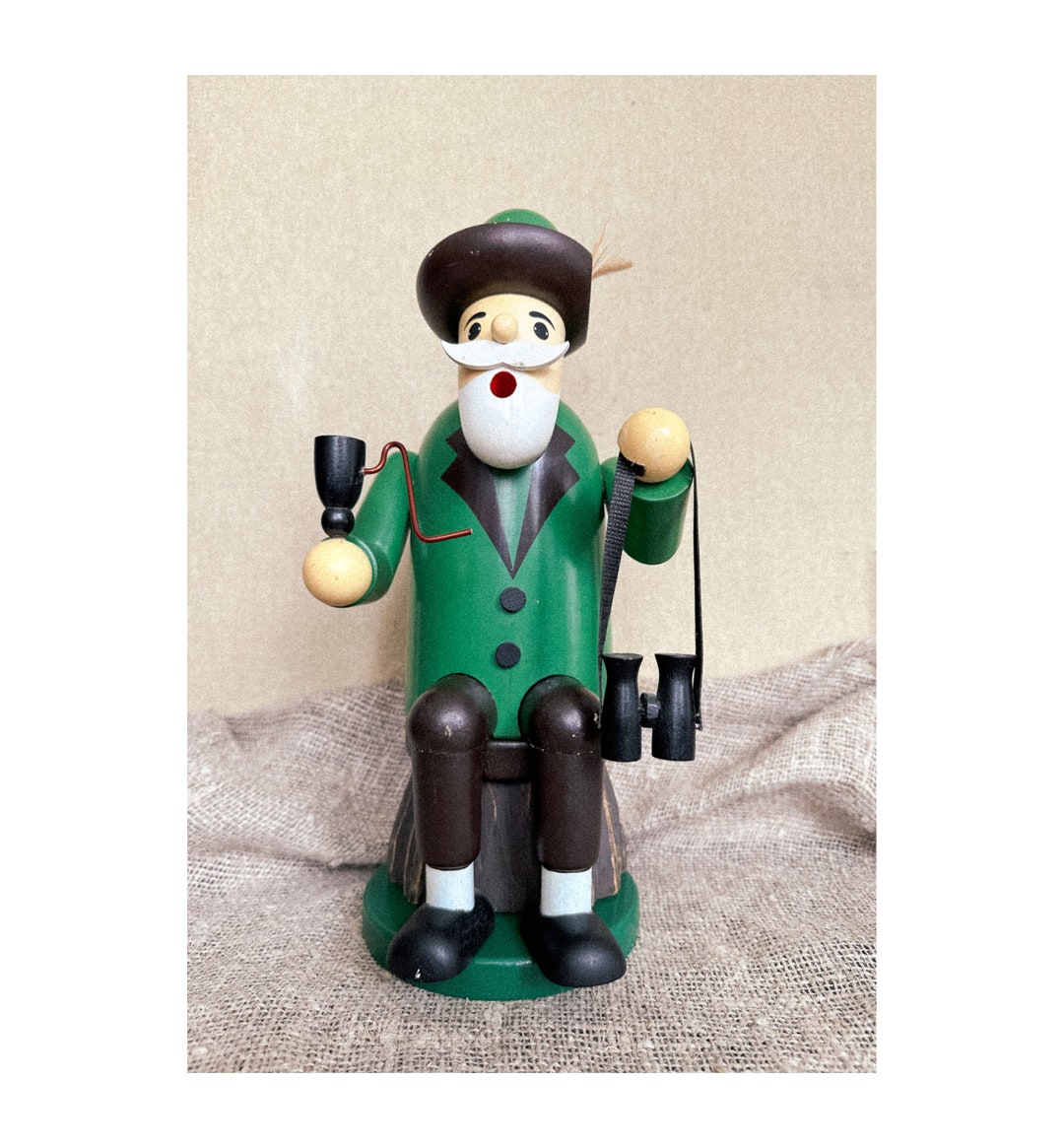 Vintage Erzgebirge Smoker: German Wood Incense Burner, Forester Man - Etsy