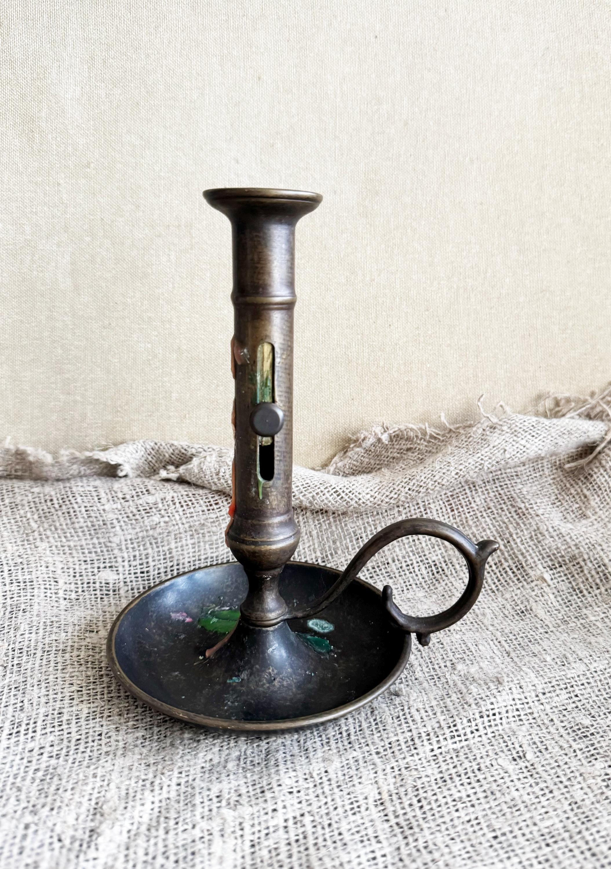 Vintage Brass Candlestick Holder With Handle: Antique Home Decor - Etsy