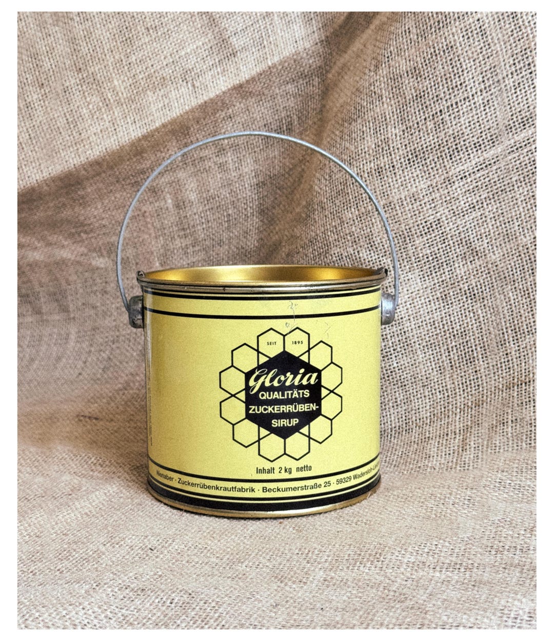 Vintage Gloria Sugar Beet Syrup Tin: Yellow German Storage Container - Etsy