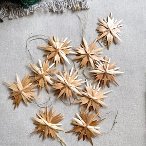 Handcrafted Straw Star Christmas Ornaments: Scandinavian Tree ...