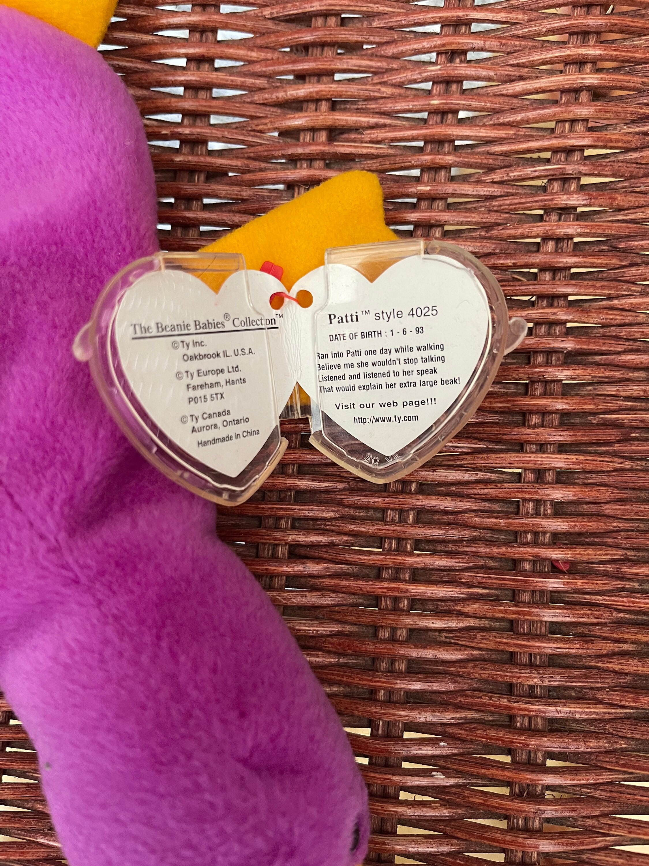 Ty Beanie Baby Patti the Platypus Original Beanie Babies 1993 the ...