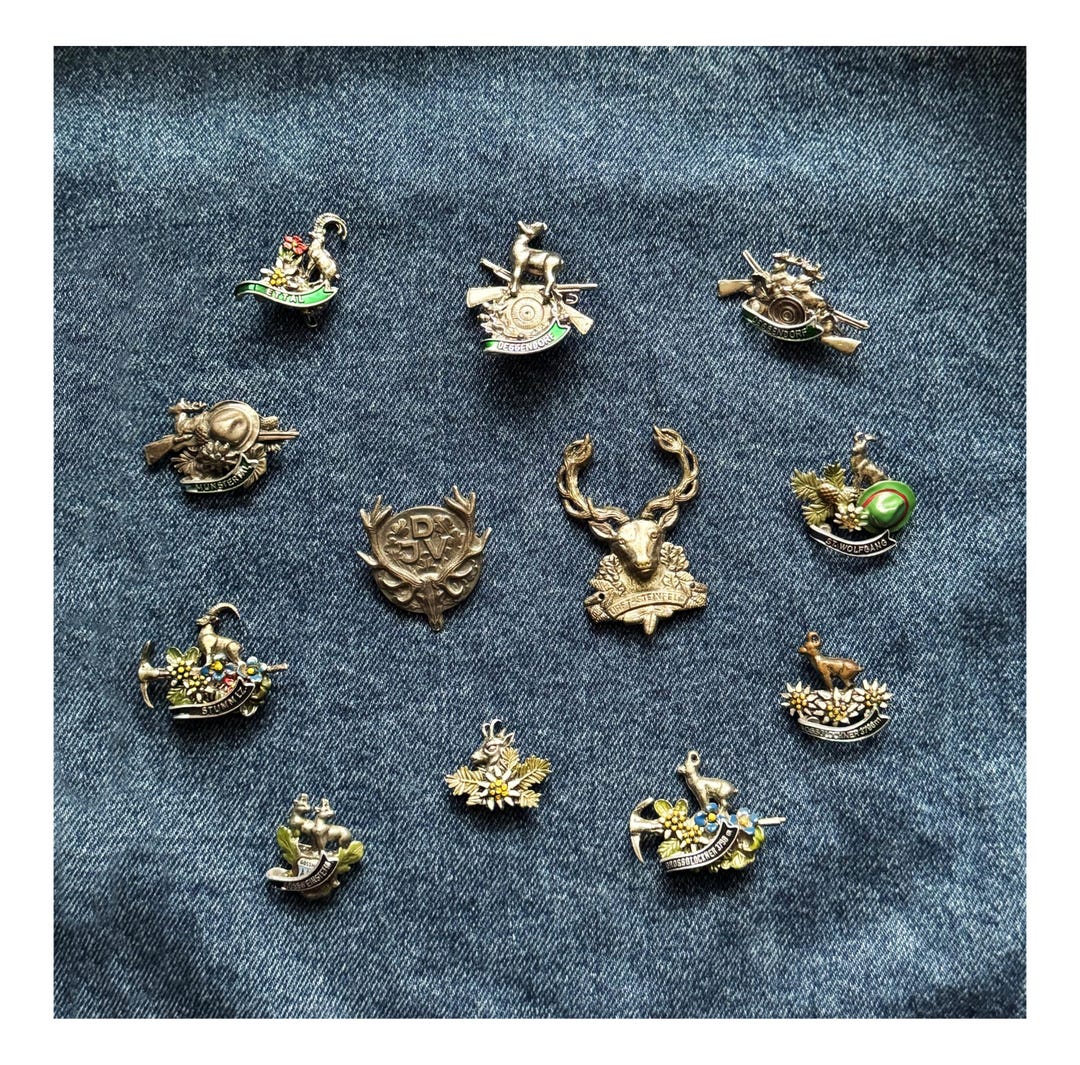 One Tyrolean Hat Pins Vintage Hatpins and Brooch Alpine Pins Brooch ...