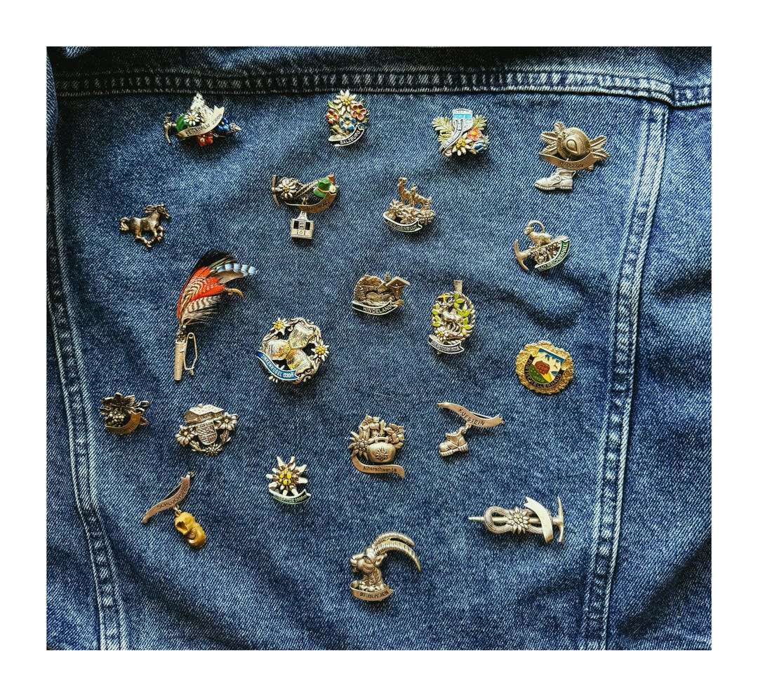 Enamel Tyrolean Hat Pins Vintage Bavarian Hatpins Accessory Enamel ...
