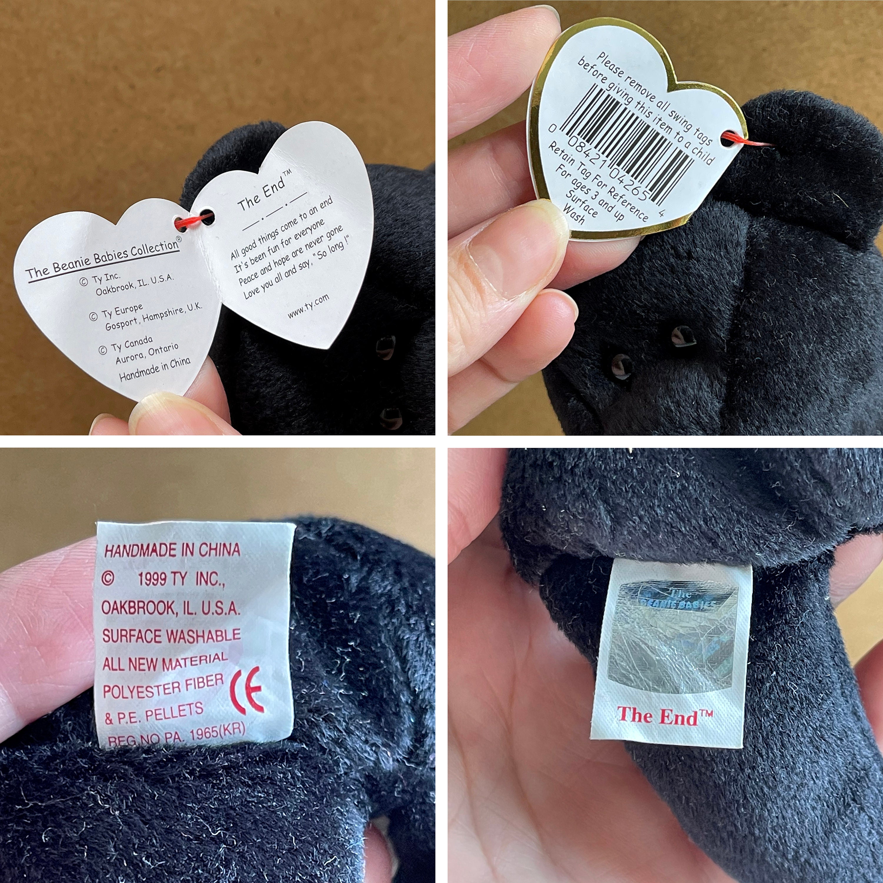 Ty Beanie Babies the End the Bear 1999 Collectibles Beanie Baby Rare Etsy UK