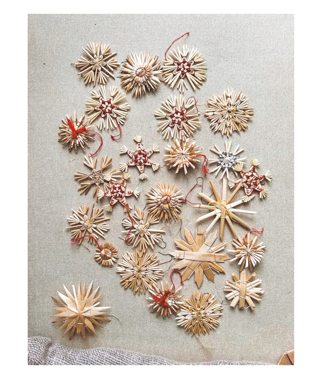 24 Scandinavian Nordic Straw Ornaments Snow Stars Hanging - Etsy
