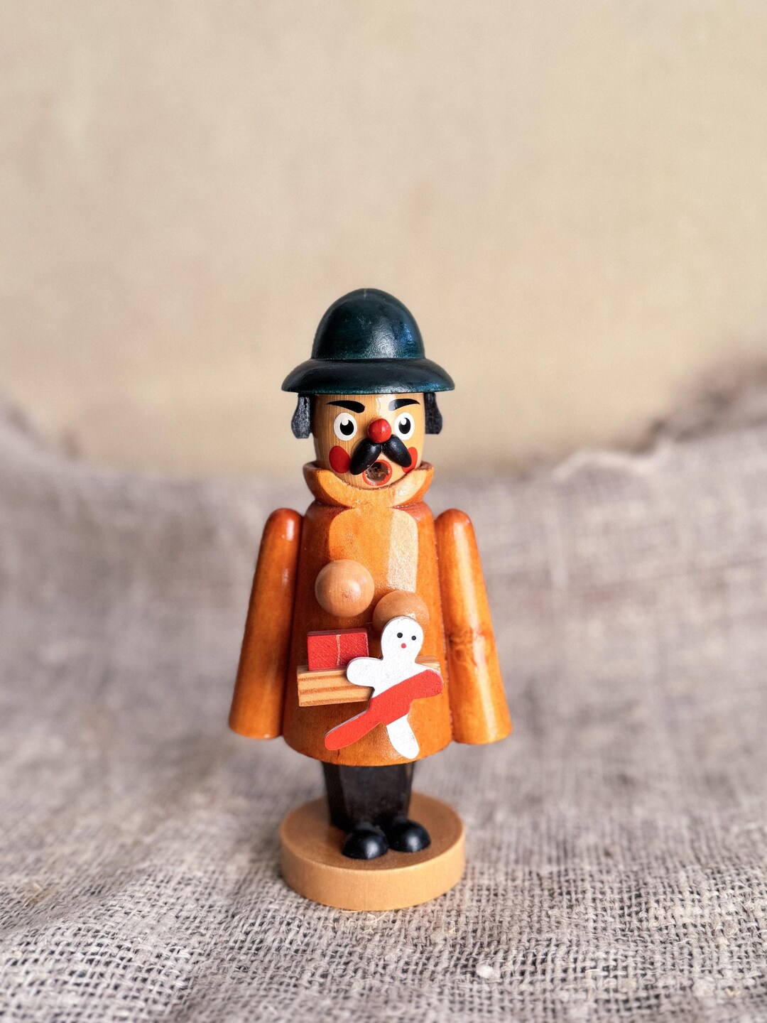 Wooden Erzgebirge Smoker Vintage Smoker German Souvenir Incense Burner ...