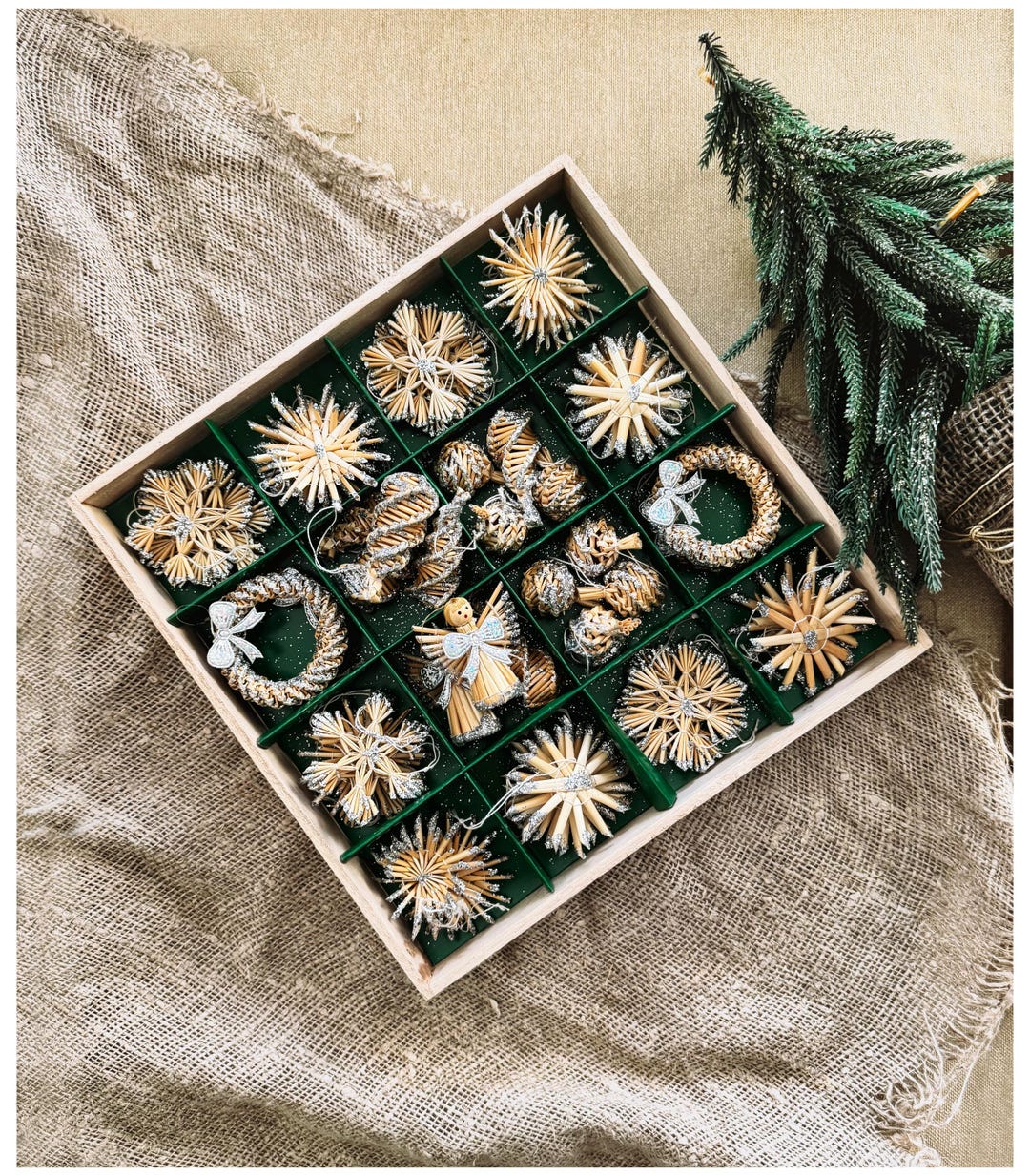 Vintage Straw Christmas Ornaments: Scandinavian Nordic Decor - Etsy