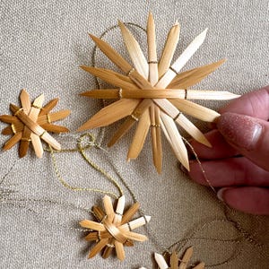 Handcrafted Straw Star Christmas Ornaments: Scandinavian Tree ...
