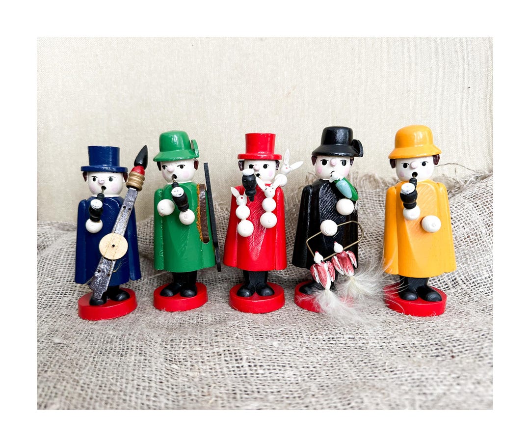 Vintage German Smokers Wood Incense Burner Man Figurines Cute Little ...