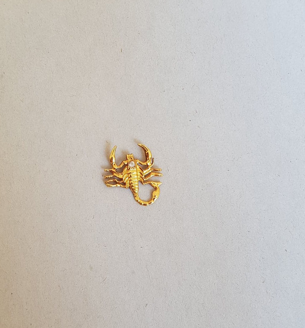 Scorpion brooch Golden Scorpio pin badge Zodiac scorpio Collar | Etsy