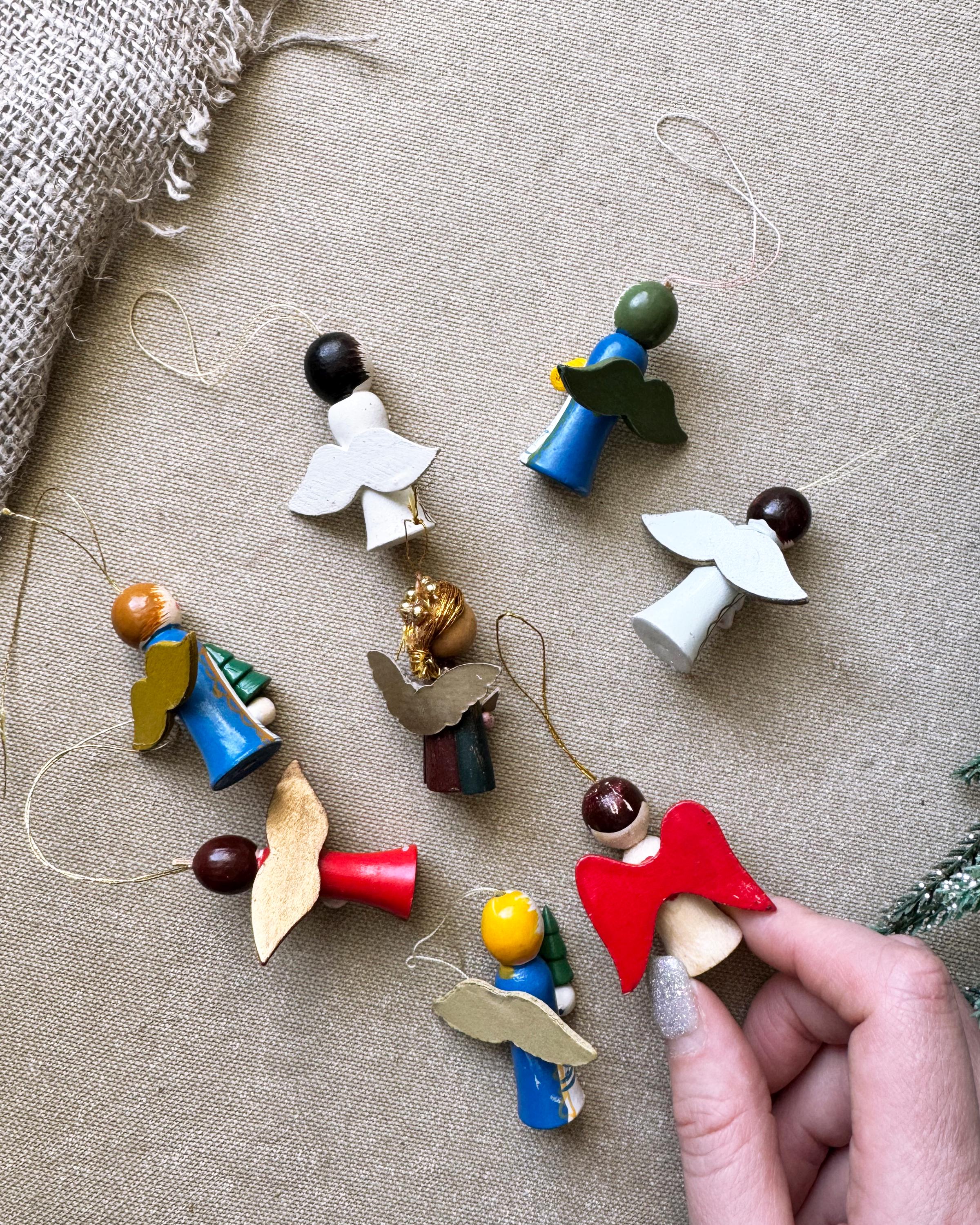 Vintage Erzgebirge Angel Ornaments: German Christmas Tree Pendants - Etsy