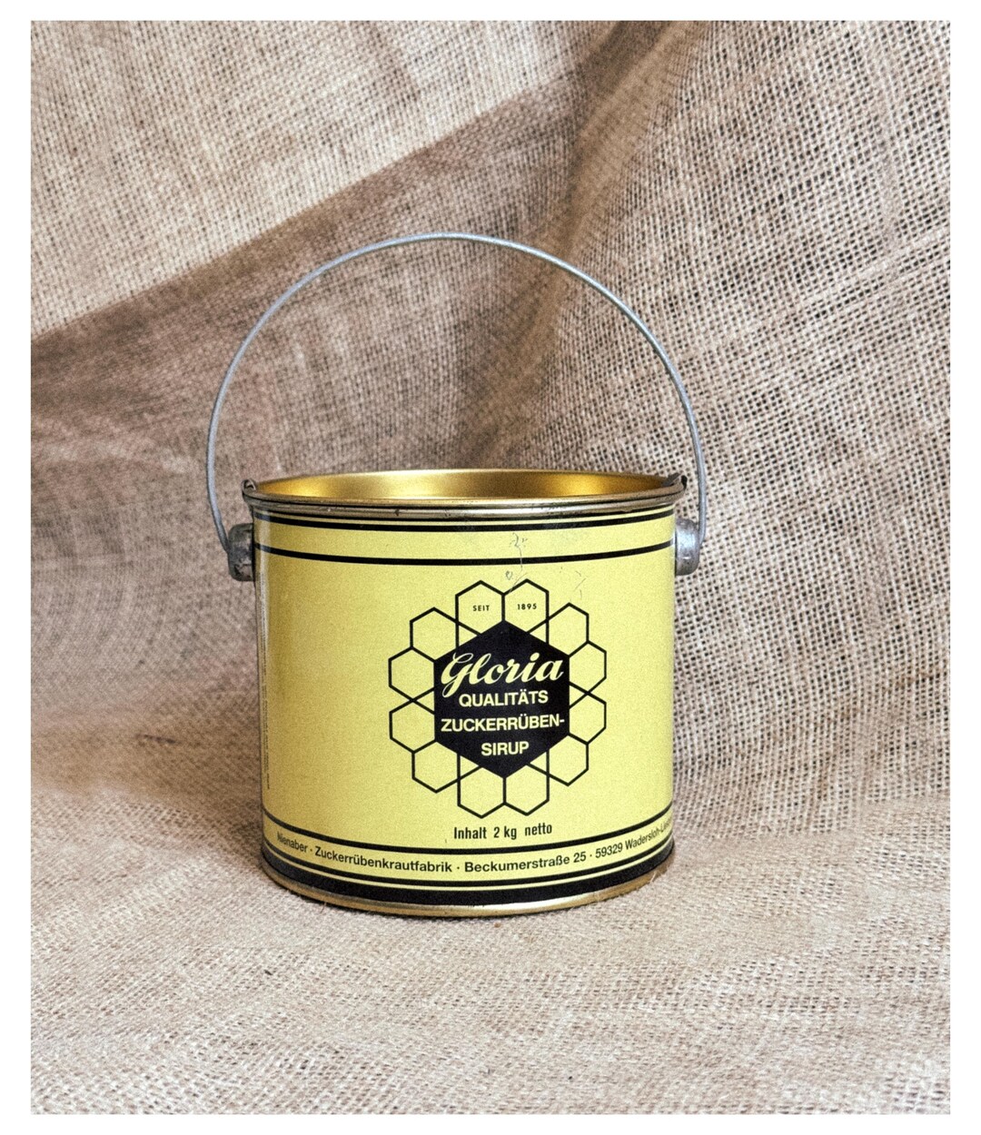 Vintage Gloria Sugar Beet Syrup Tin: Yellow German Storage Container - Etsy