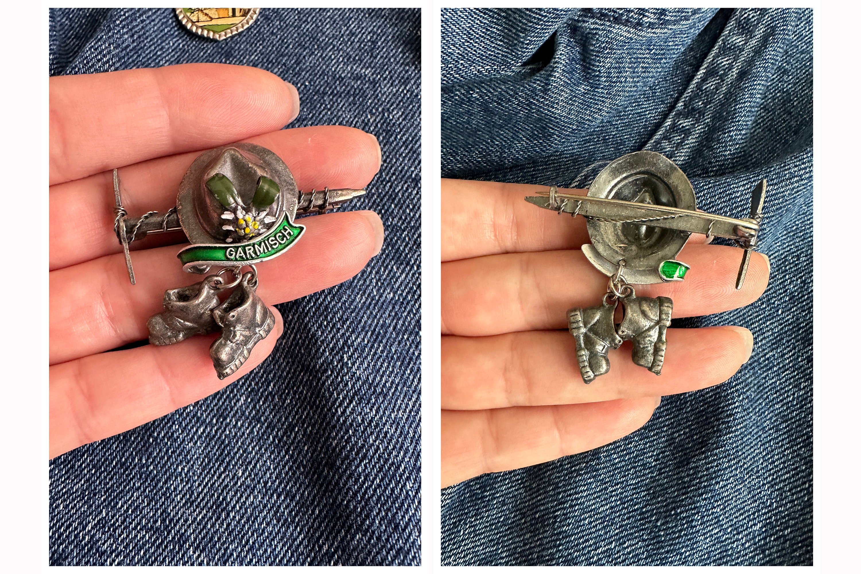 Enamel Tyrolean Hat Pins Vintage Bavarian Hatpins Accessory Enamel ...