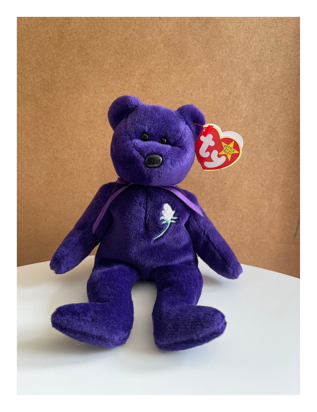 Purple bear beanie baby price store