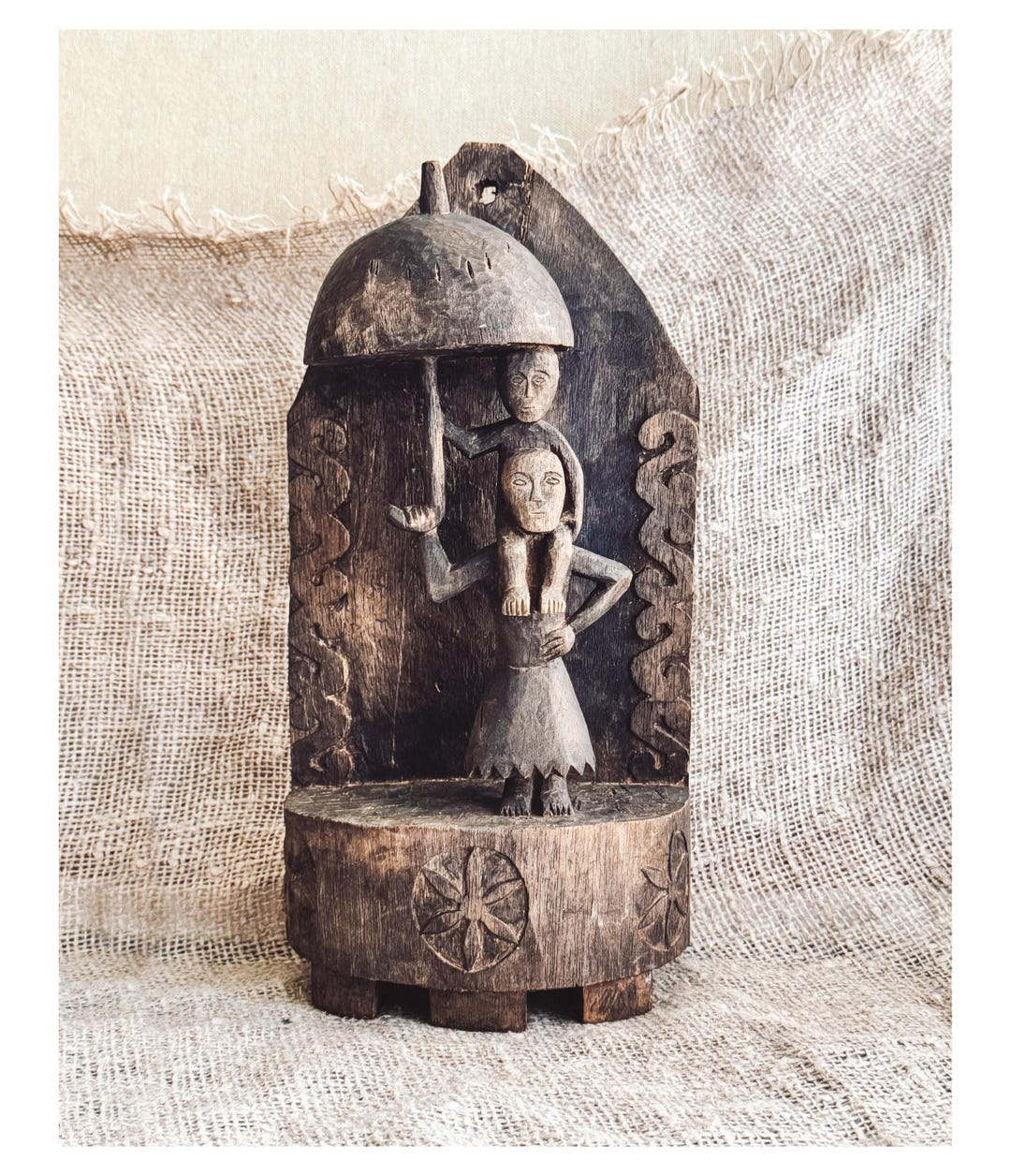 Mid-century Wooden Sculpture Primitive Home Decor African Bohemian ...