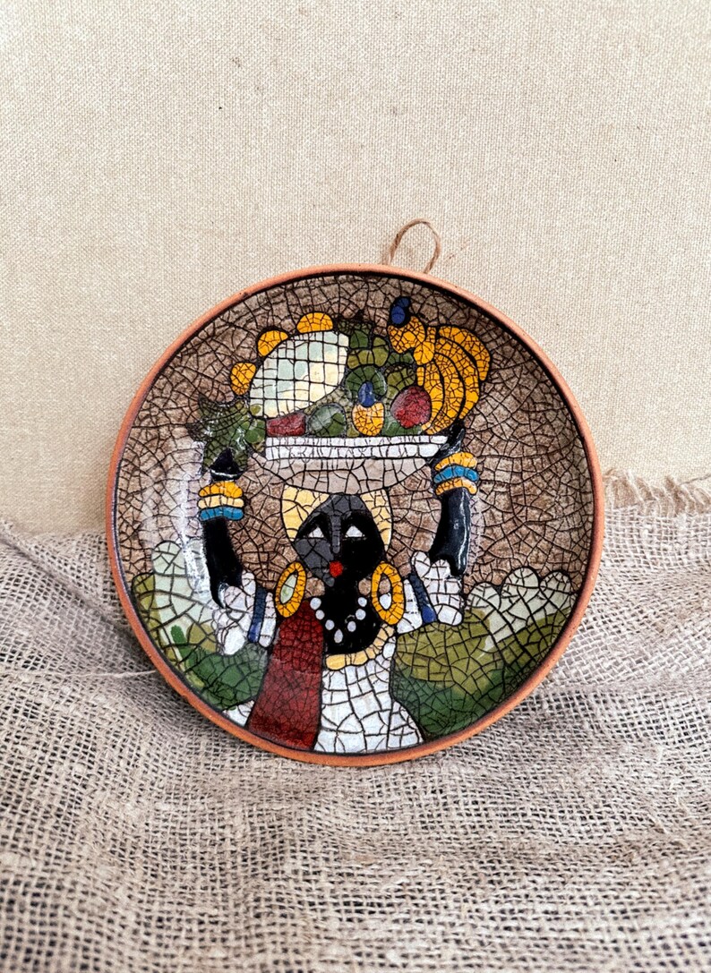 Beautiful Decorative Plate Vintage Wall Art African Motif Plate Tribal ...