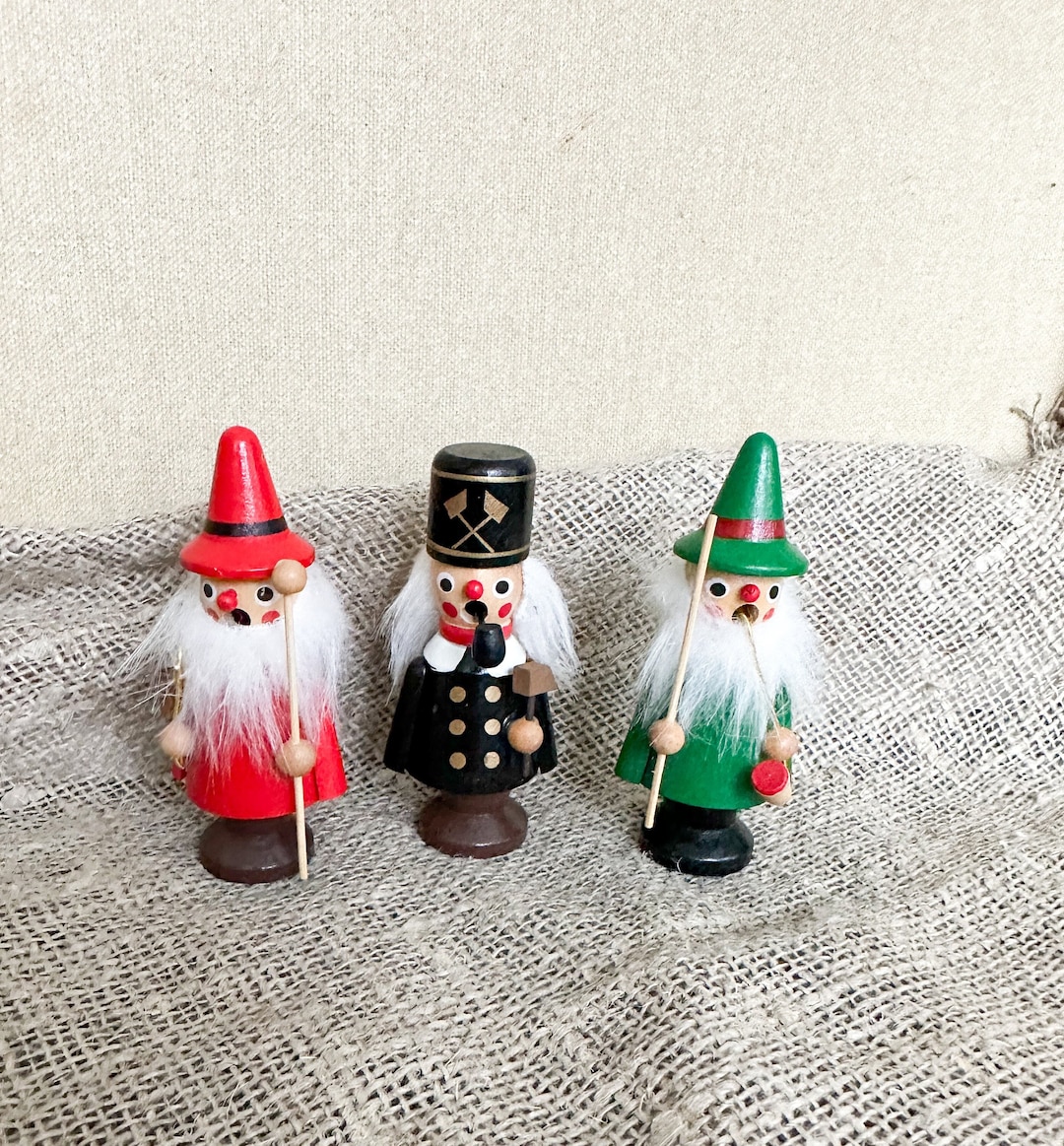 3 Little Smokers Figurines German Christmas Vintage Smokers 3 - Etsy