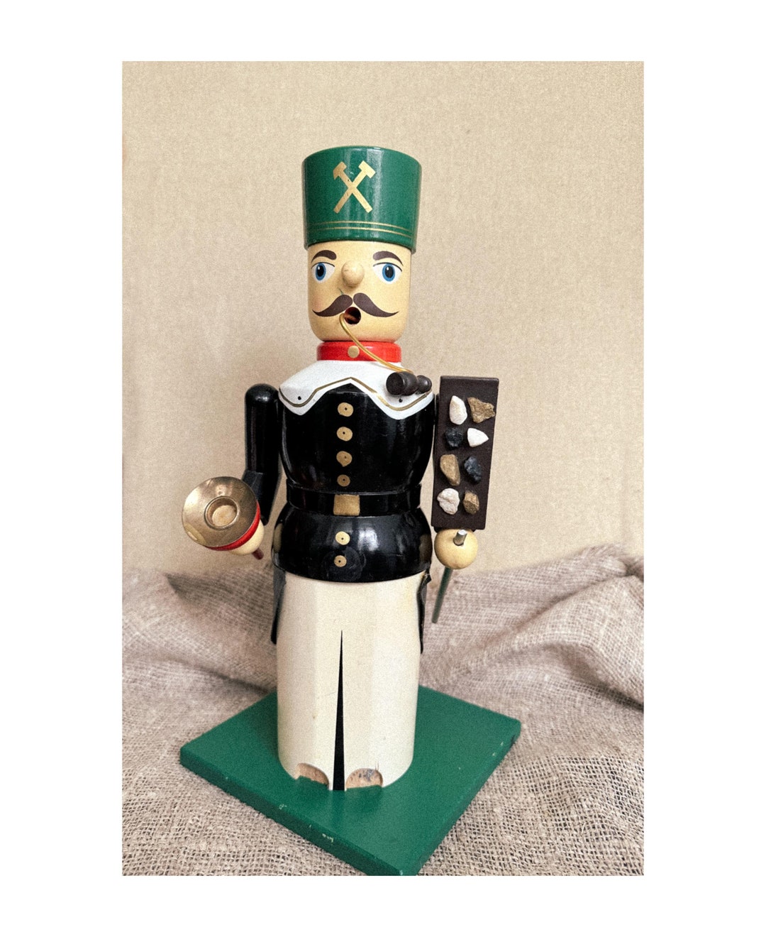 German Vintage Smoker Man Retro Finds Candle Holder Wood Incense Burner ...