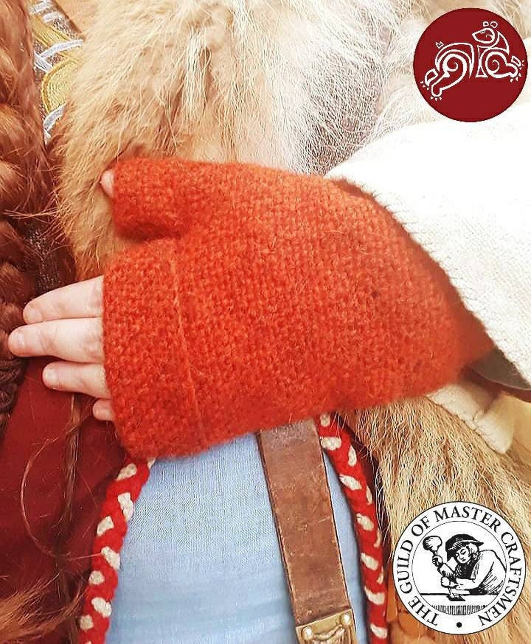 Nalbinding Fingerless Wool Mittens: Custom Viking Gloves - Etsy