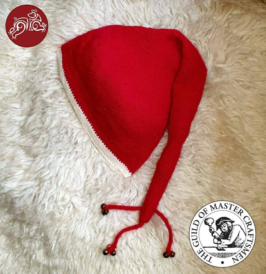 Custom Made Nalbinding Wool Hat: Viking Yule Nisse Hat With Bells - Etsy
