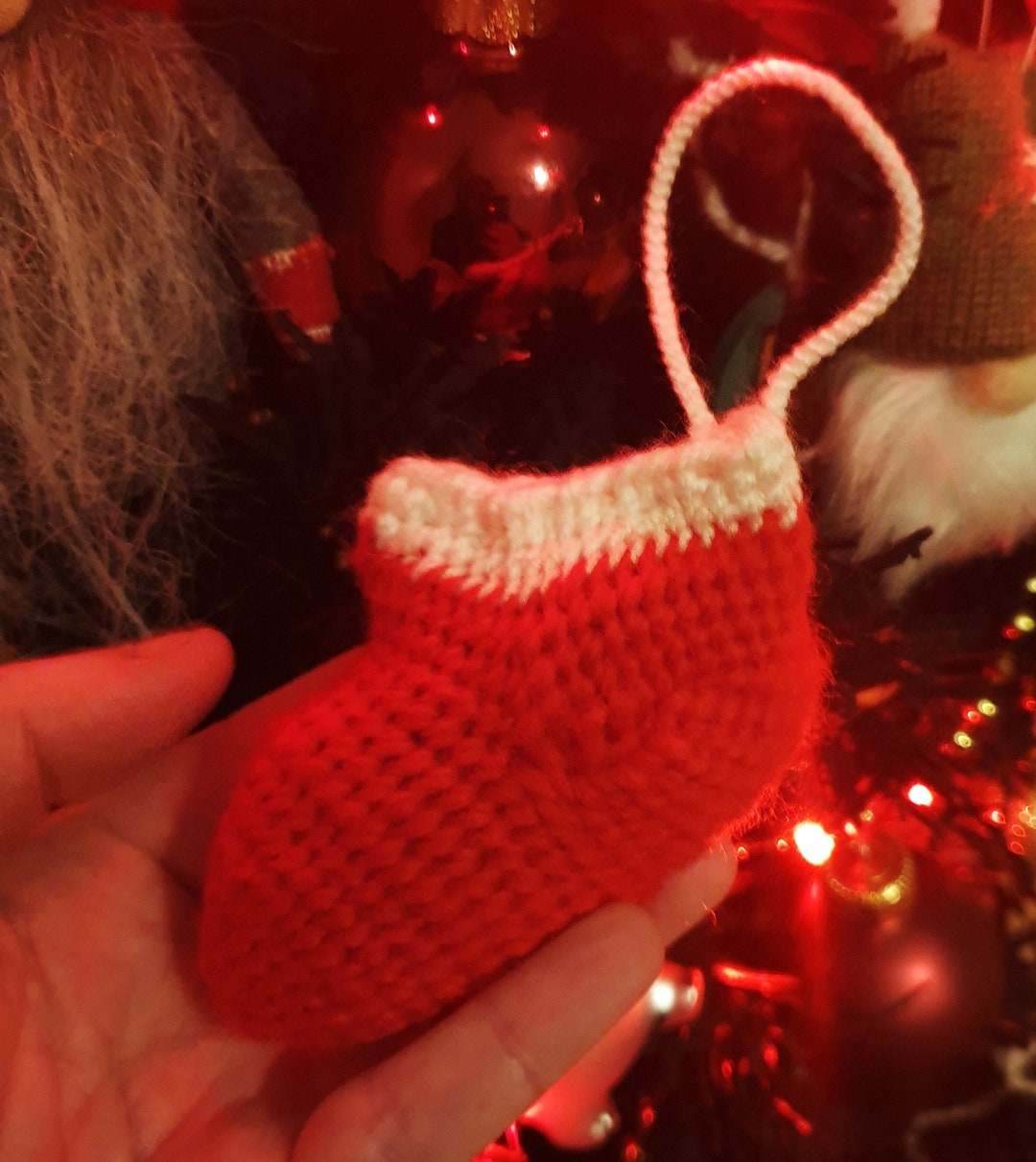 Handmade Nalbinding Wool Viking Stocking: Yule Tree Ornament - Etsy