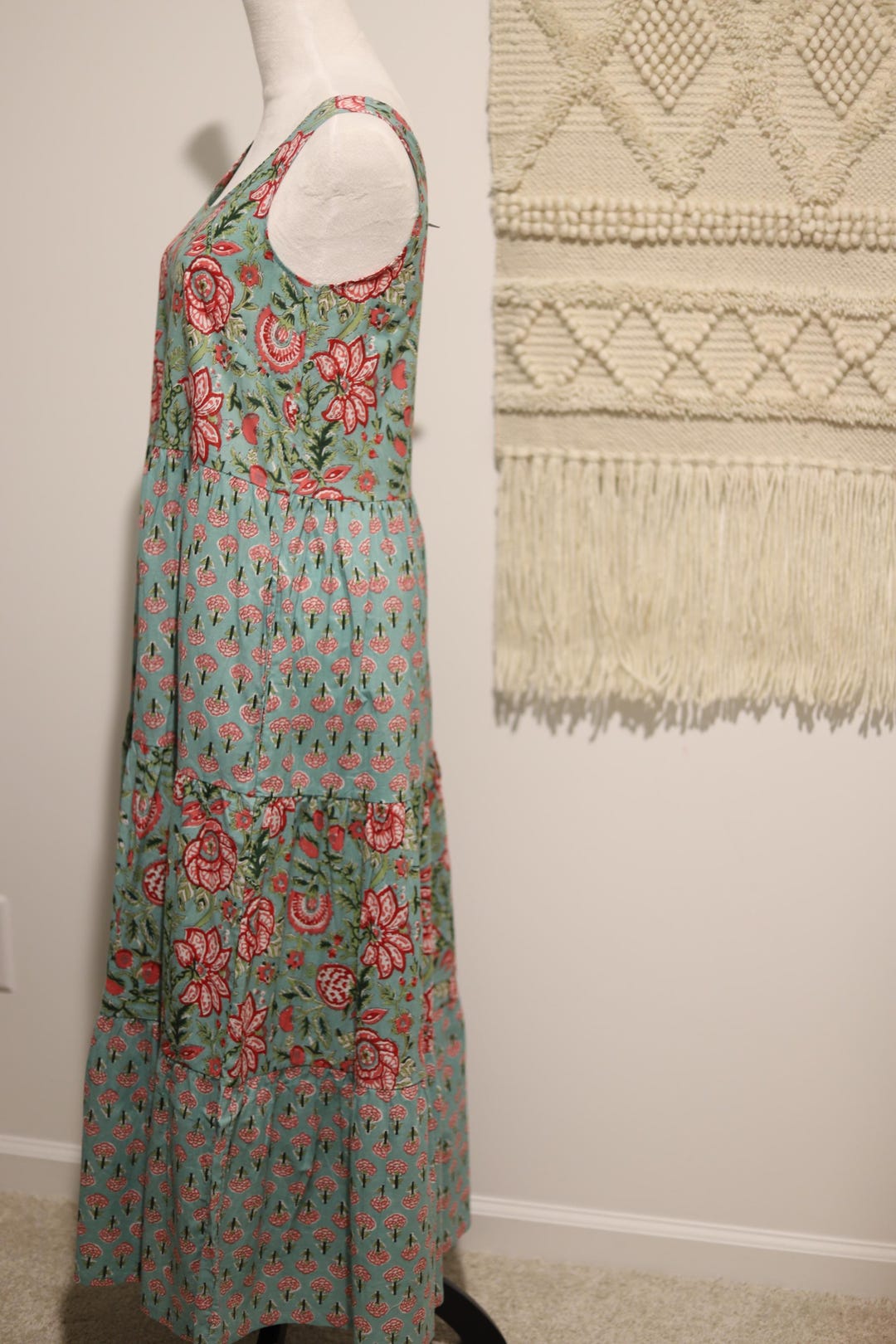 Watermelon Boho Sundress - Sleeveless Dress - Maxi Sun Dress - Long ...