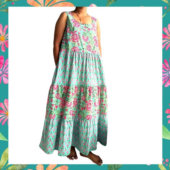 Watermelon Boho Sundress Sleeveless Dress Maxi Sun Dress Long Boho ...