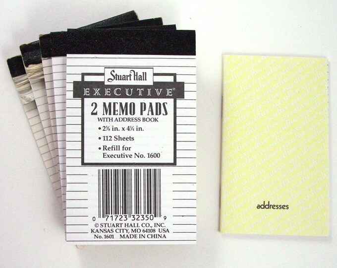 5 Small Memo Pads and Tiny Address Booklet, Stuart Hall Co. Inc ...