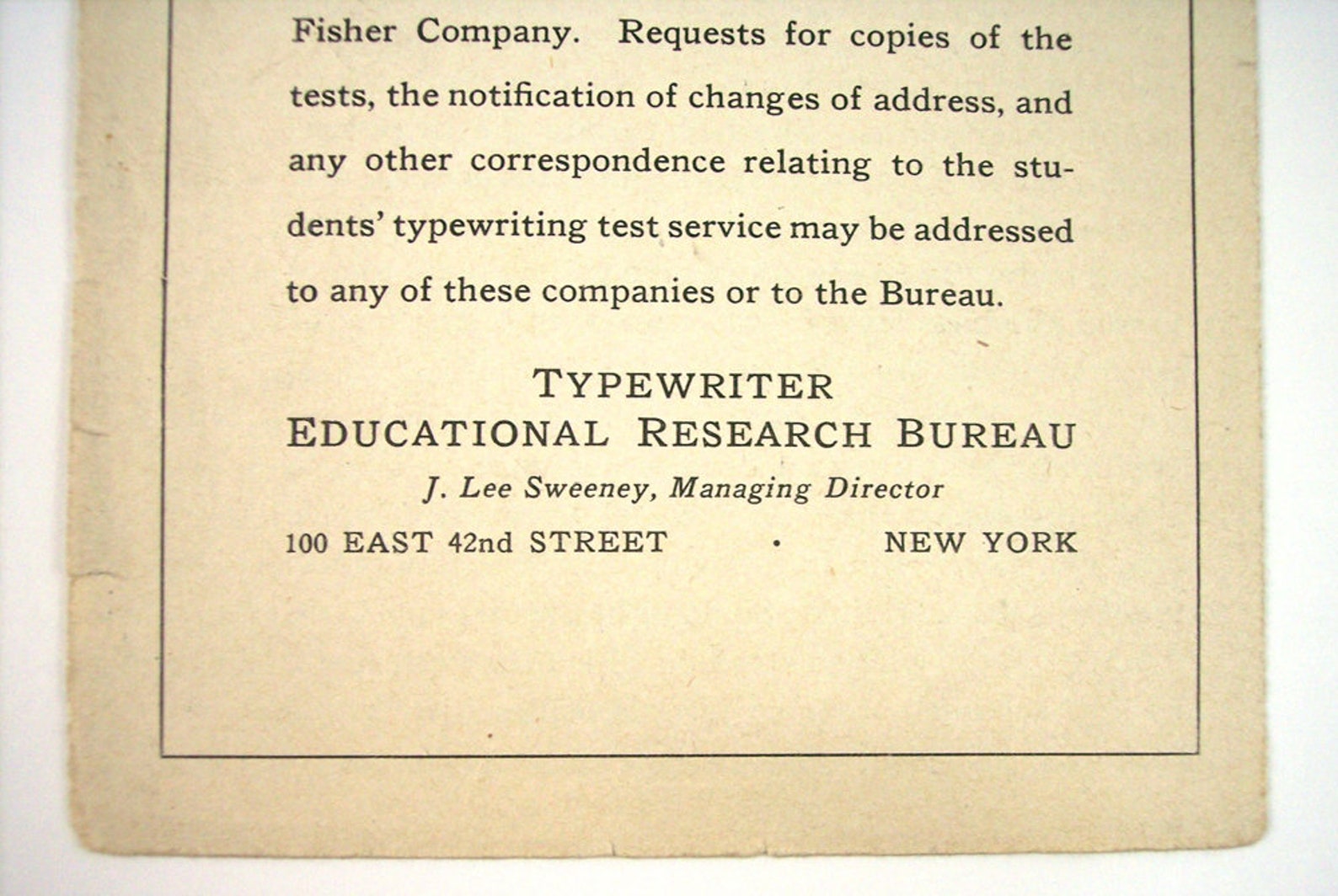 Nov. 1935 Student's Typewriting Test, 4-pg. Booklet, Volume II, Number ...