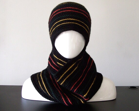 Thick Wool Set Black With Yellow Reddish Orange Green - Etsy