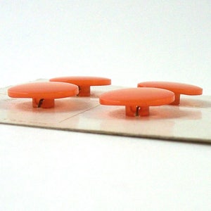 4 Orange Pearlescent Plastic Buttons, 11/16" Diameter, 17.5 Mm, Size 28 ...