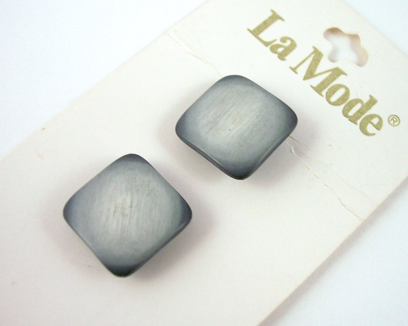 2 Gray Square Buttons 5/8 Width 15.5 Mm Size 32 - Etsy
