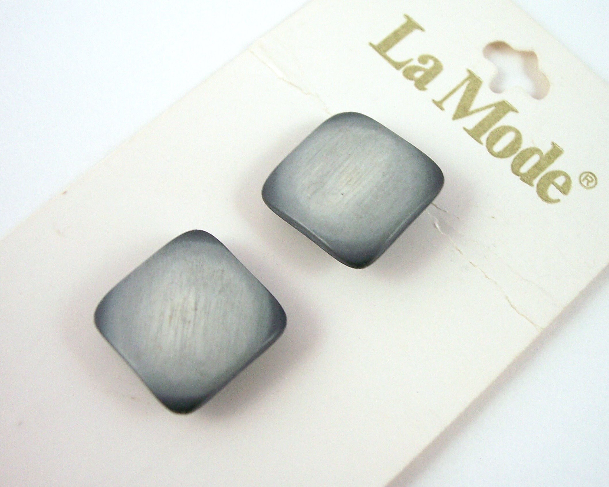 2 Gray Square Buttons 5/8 Width 15.5 Mm Size 32 - Etsy