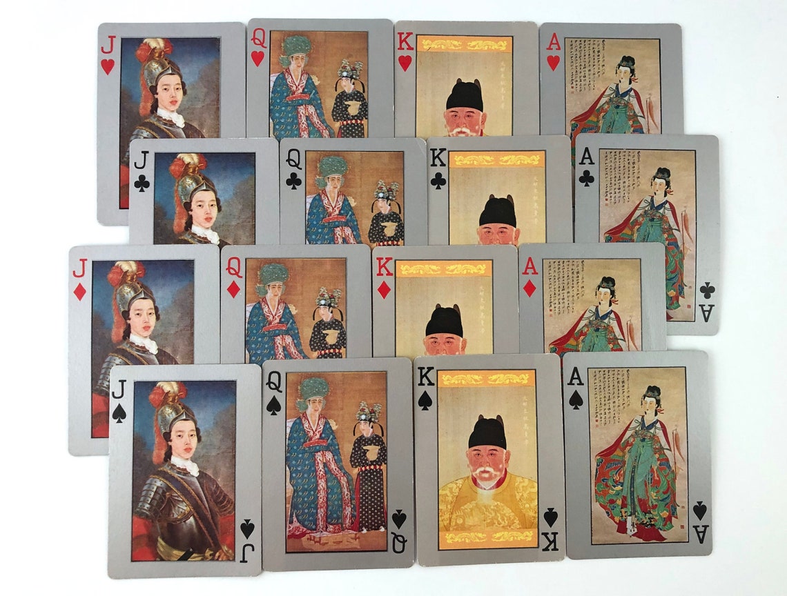 Playing Cards in Box Souvenir Chinese Imperial Figures and - Etsy