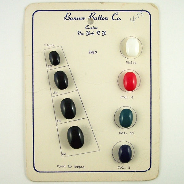 Button Sample Cards - Etsy