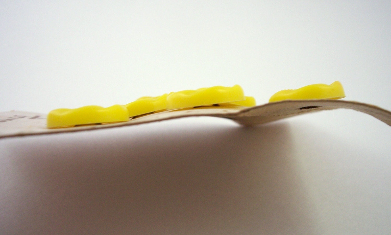 8 Yellow Buttons, Almost 5/8 Dia., 15mm, Two-hole, Bright Yellow Color ...