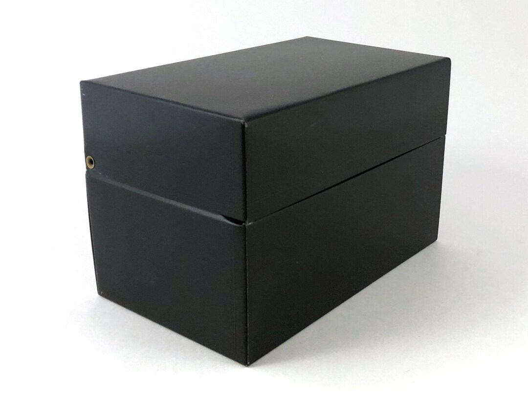 Small Metal File Box Holds 3 X 5 Inch Index Cards Vintage - Etsy