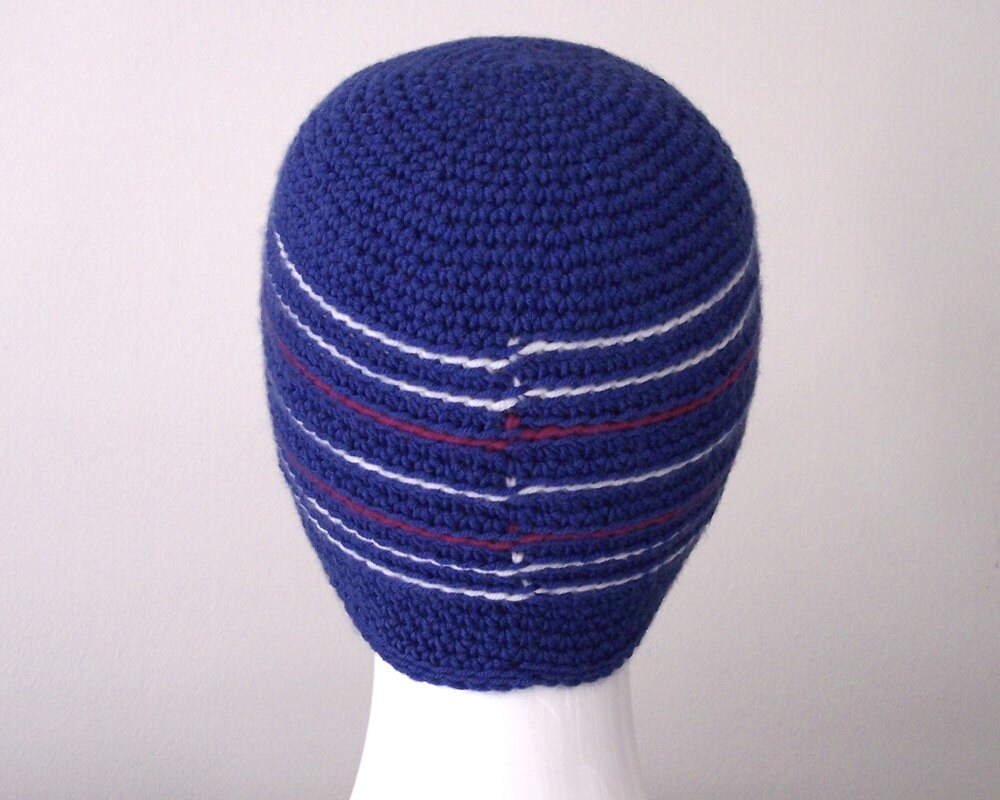 Violet-blue Merino Hat With White and Purple Stripes - Etsy