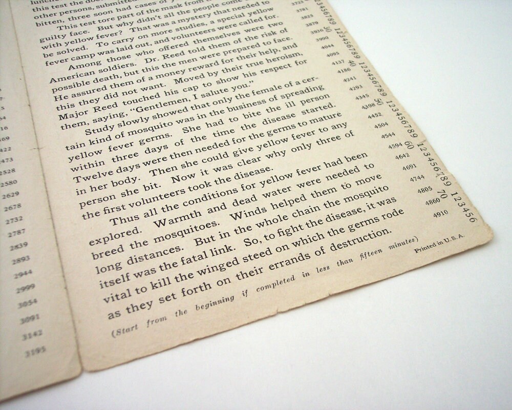 Nov. 1935 Student's Typewriting Test, 4-pg. Booklet, Volume II, Number ...