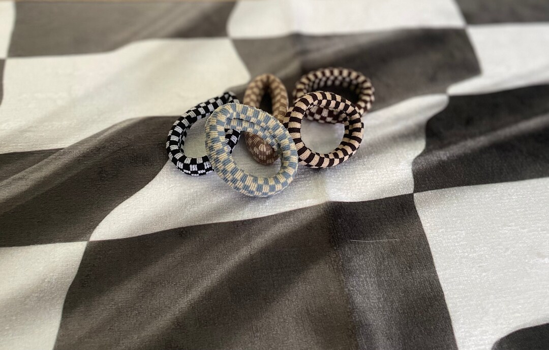 Checkered Hair Ties - Etsy