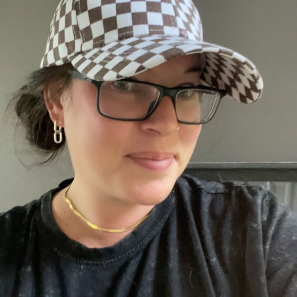 Checkered Hat - Etsy
