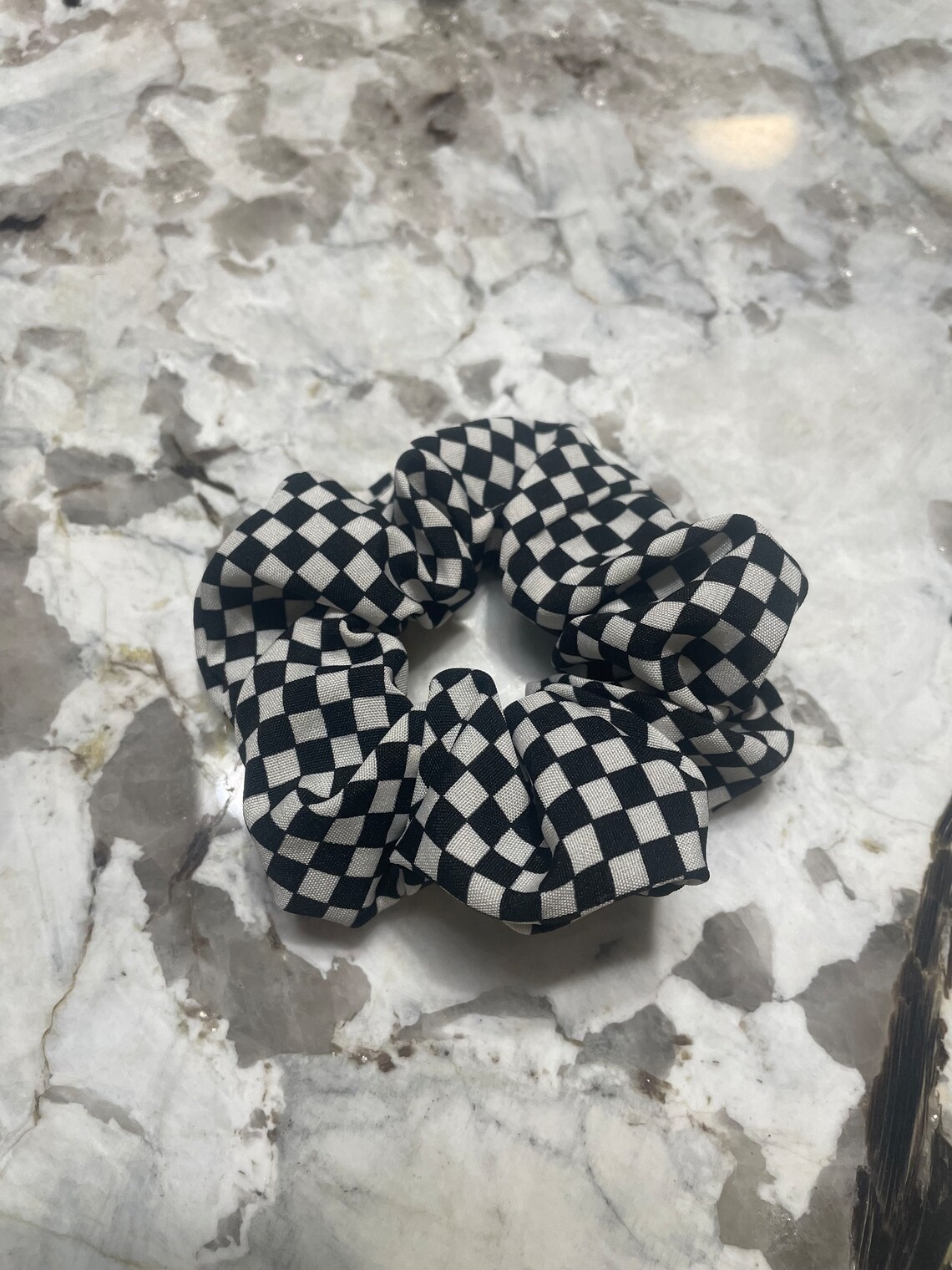 Checkered Hair Scrunchie - Etsy