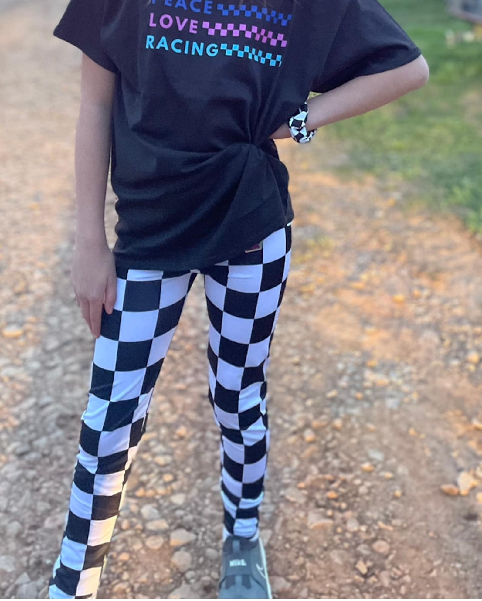 Checkered Leggings - Etsy