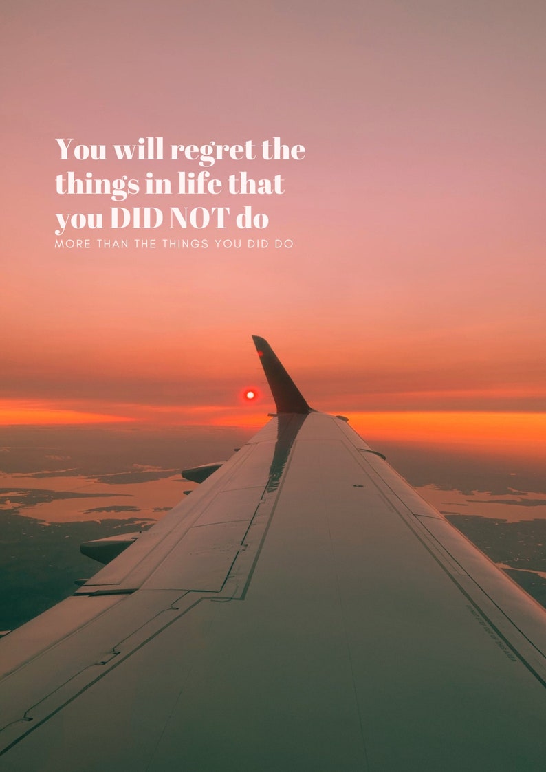 Inspirational Photo Print you Will Regret - Etsy