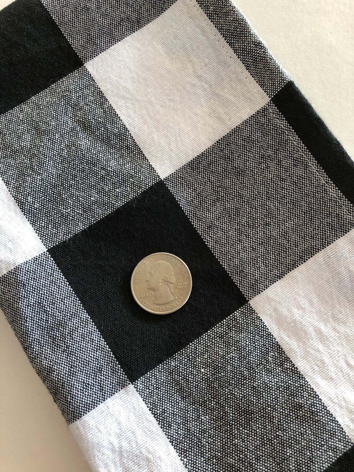 Set of 6 Black and White Buffalo Check Cloth Napkins, Modern Farmhouse ...