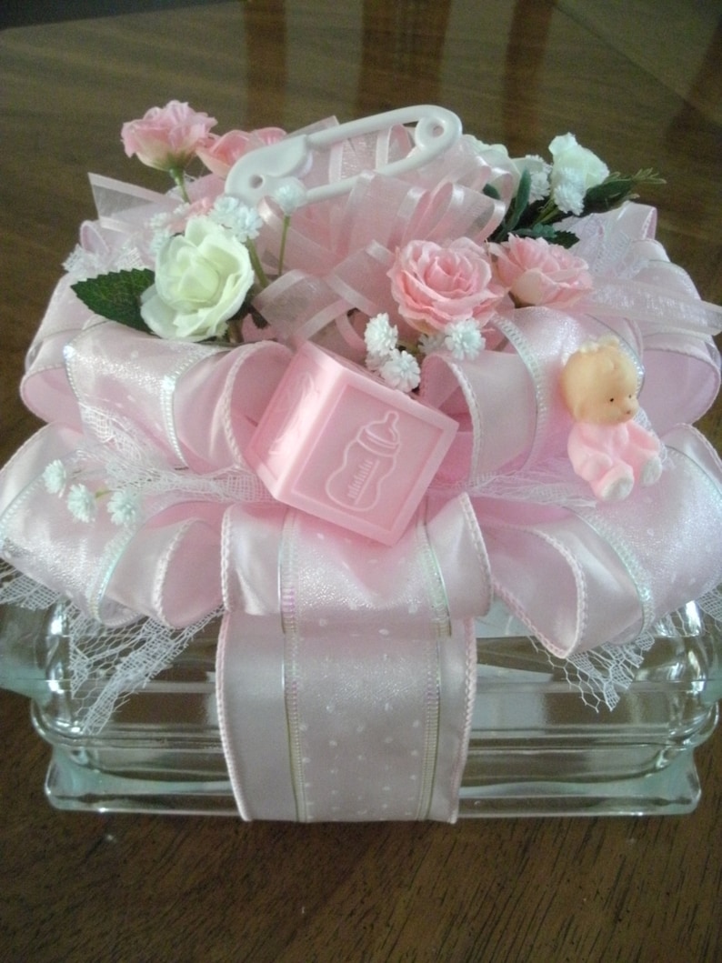 Newborn Nursery Centerpiece Girl Pink Infant Night | Etsy