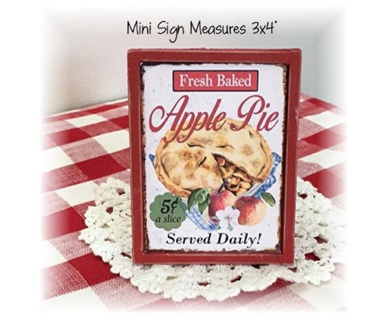 Fresh Baked Apple Pie Mini Wood Sign for Tiered Trays - Etsy
